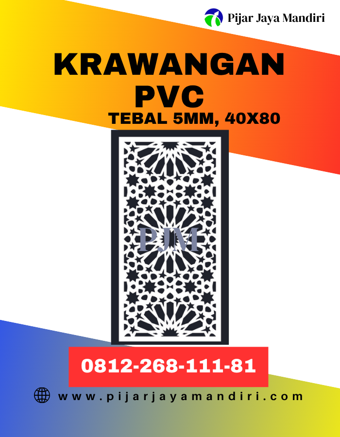 Krawangan PVC 5mm Ukuran 40 x 80 cm - pijarjayamandiri.com